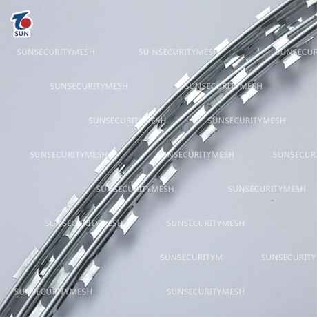 Straight Line Razor Wire - Galvanized Straight Line Razor Wire